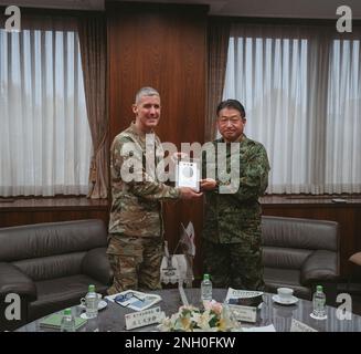 Lt. General Takemoto, Commanding General of the Japan Ground Self ...