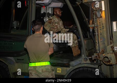 Airman 1st Class Brad Lewis, 18th Logistics Readiness Squadron ground ...