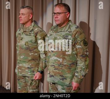 Maj. Gen. Michael Turley (left), adjutant general; Command Sgt. Maj ...