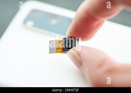 Smartphone camera module. Macro shot Stock Photo - Alamy