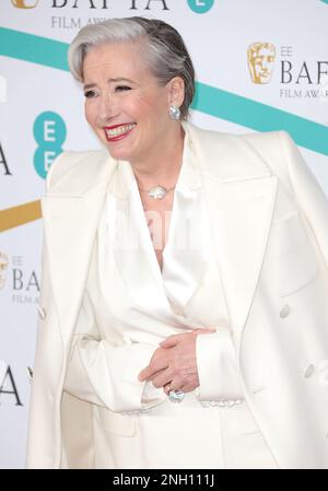 Emma Thompson attending the EE BAFTA Film Awards 2023 at The Royal ...