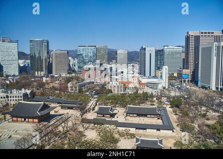 Seoul, South Korea - 19 February 2023: View of N Seoul Tower from ...