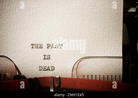 The past is dead text written with a typewriter Stock Photo - Alamy