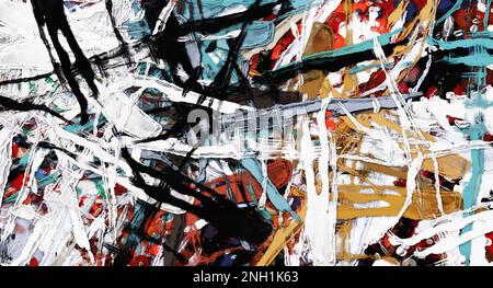 Abstract raster grunge background with blurred wavy smears of paint ...