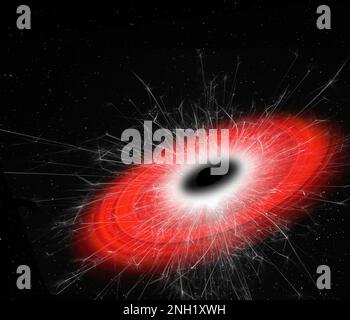 Hawking radiation, conceptual illustration Stock Photo - Alamy