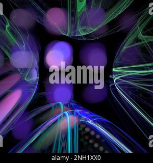 Hyperbolas with light grid, illustration Stock Photo - Alamy