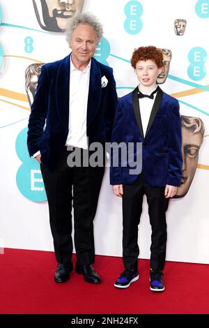 Charlie Mackesy (left) and AJ Hanley attending the 76th British Academy ...