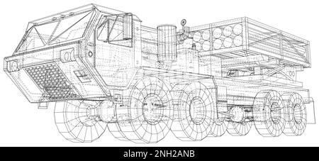 Mobile launch rocket system, Missile vehicle. ballistic missile ...