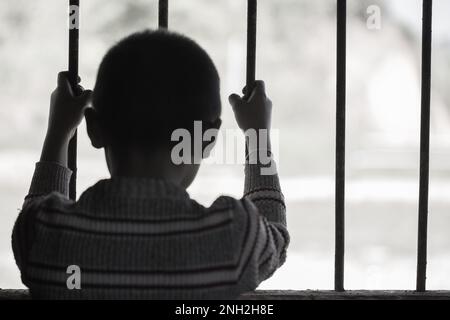 Children are stressed because they are trapped in a steel cage.The ...