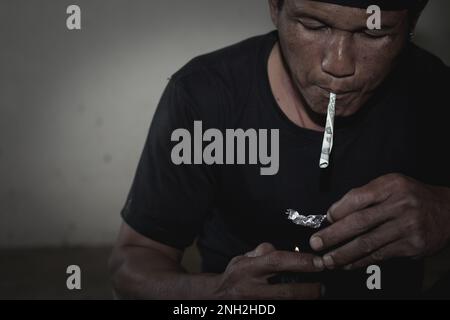 Men are taking drugs, The concept of crime and drug addiction. 26 June ...