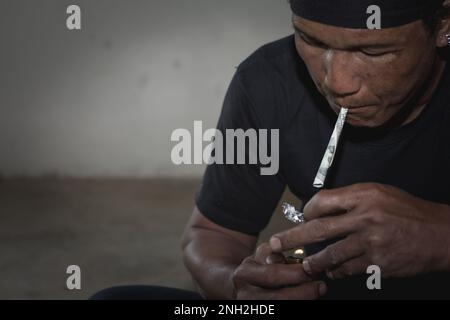 Men are taking drugs, The concept of crime and drug addiction. 26 June ...