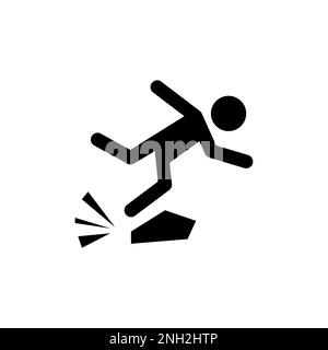 Caution Watch Your Step Tripping Hazard Sign On White Background Stock ...