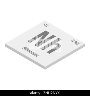 Nh Nihonium Chemical Element Periodic Table. Single element vector ...