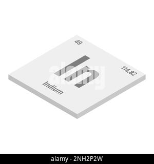 In Indium Chemical Element Periodic Table. Single vector illustration ...