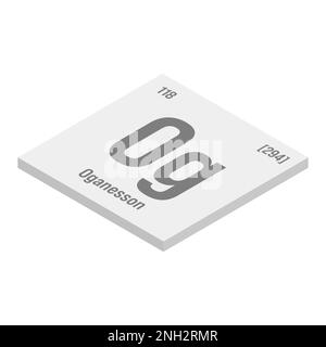 Og Oganesson Chemical Element Periodic Table. Single element vector ...