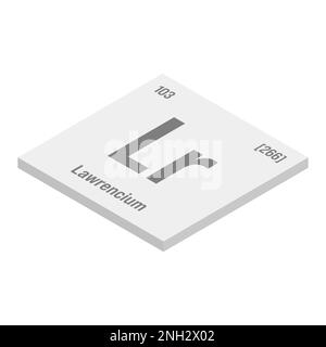 Lr Lawrencium Chemical Element Periodic Table. Single vector ...