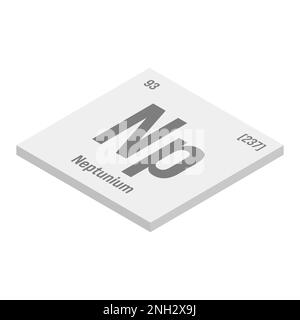 Np Neptunium Chemical Element Periodic Table. Single vector ...