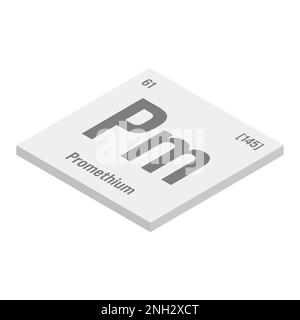 Promethium symbol. Element number 61 of the Periodic Table of the ...