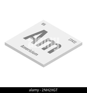 Americium symbol. Element number 95 of the Periodic Table of the ...