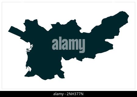 Lezhe map illustration on white background , Albania Map illustration ...
