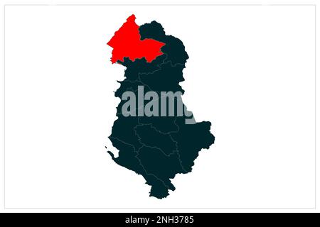 Shkoder map illustration on white background , Shkoder Map illustration ...