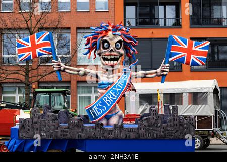 20 February 2023, Düsseldorf, Germany. Miss Brexit 2023. Politically ...