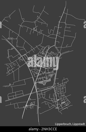 Street roads map of the LIPPERBRUCH BOROUGH, LIPPSTADT Stock Vector ...