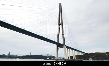 Vladivotok bridge. View from the moving ferry Stock Photo - Alamy
