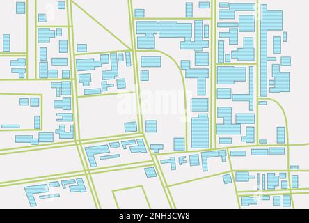 Marked territory on cadastral map, top view. Illustration Stock Photo ...