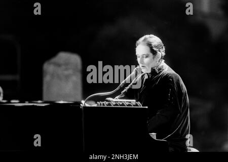 Archives 90ies, French singer Barbara performs at Fourvières festival ...