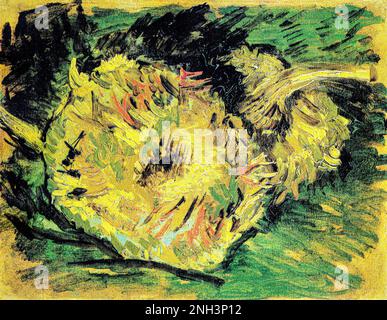 Vincent van Gogh's Two Cut Sunflowers famous painting Stock Photo - Alamy