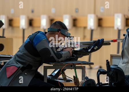 Staff Sgt. Kevin Nguyen competes at the 2022 Winter Airgun ...