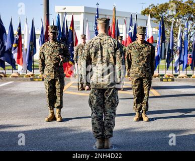 U.S. Marine Lt. Col. Clint W. Alanis, incoming battalion commander, 5th ...