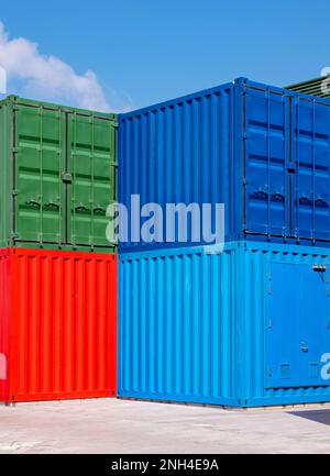 Doha Containers Yard, Box Park, Old Doha Port, Qatar Stock Photo - Alamy
