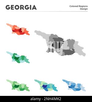Georgia map collection. Borders of Georgia for your infographic ...