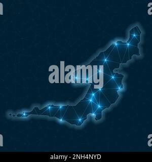 Network map of Bequia. Island digital connections map. Technology ...