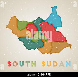 Detailed map poster of Juba, South Sudan city administrative area ...