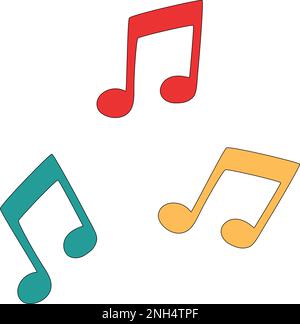 Music note Icon Vector illustration design Stock Vector Image & Art - Alamy