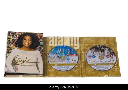 Close-up view of Oprah Winfrey 20th anniversary DVD box collection ...