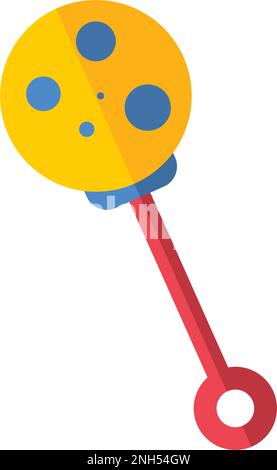 Isolated colored baby shaker toy icon Flat design Vector Stock Vector ...