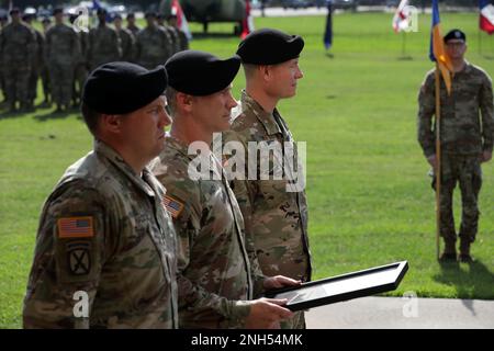 Col. Michael Johnson, 110th Aviation Brigade commander, presents Chief ...