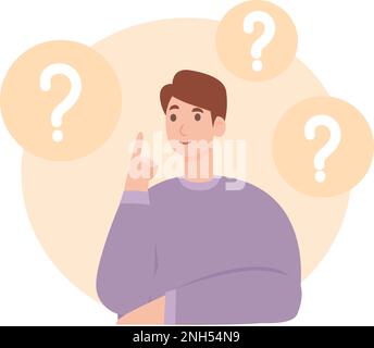 Choice between two or more options. Dilemma concept. Puzzled questioned ...