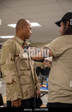 Guam Army National Guard Pfc. Hanson Ignacio, an infantryman assigned ...