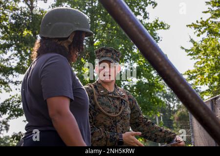 U.S. Marines with Officer Candidate School (OCS) celebrate the 50th ...