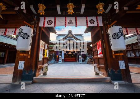 Fukuoka, Japan - Nov 20 2022: Kushida shrine in Hakata ward, founded in ...