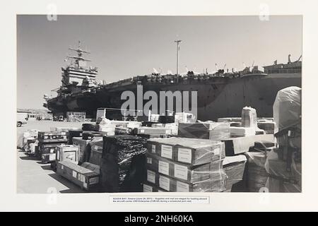 The aircraft carrier USS Enterprise (CVN 65) conducts a refueling at ...