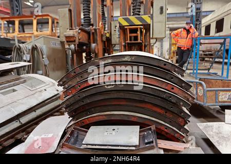 Halberstadt, Germany. 15th Feb, 2023. A power car of the VT 18.16, an ...