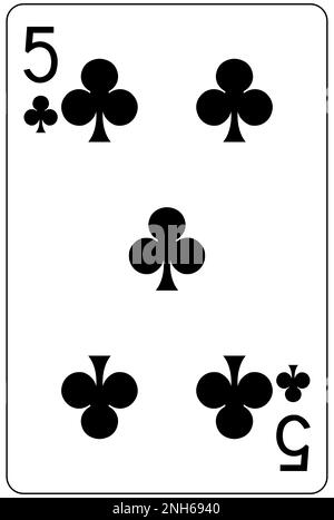 five of clubs Stock Photo - Alamy