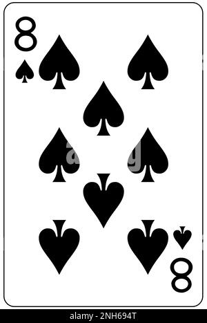 8 Eight of Spades playing card Stock Photo - Alamy
