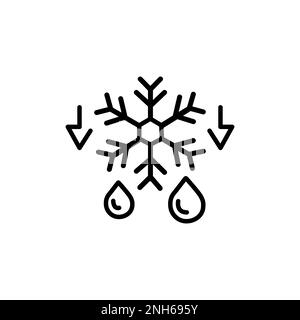 Defrosting icon. Defrost and freeze concept. Flat vector illustration ...